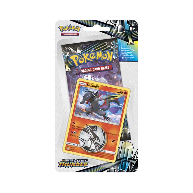 Pokémon TCG: Sun & Moon-Lost Thunder Booster Pack, Coin & Salandit ...