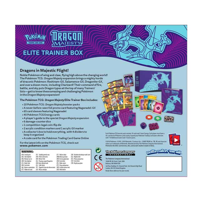 Pokémon TCG: Dragon Majesty Elite Trainer Box | Pokémon Center Official Site