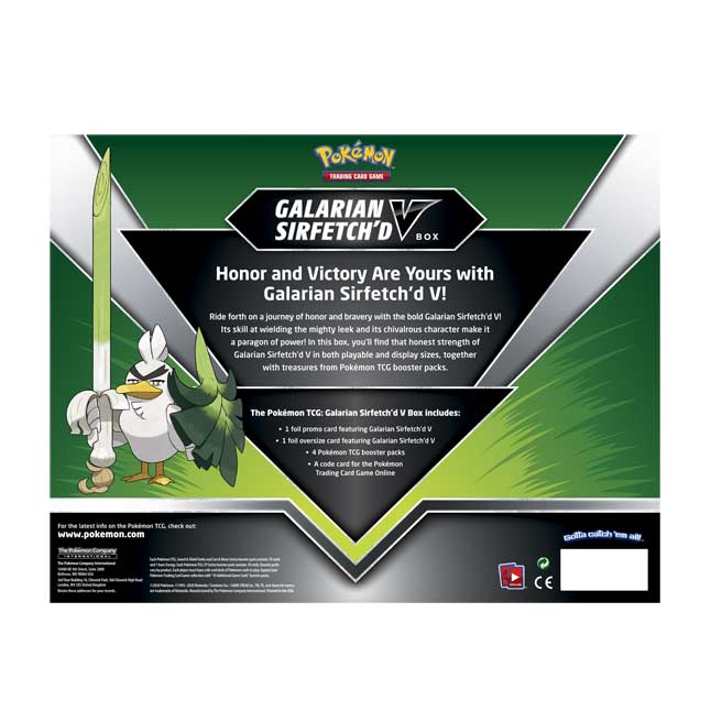 Pokémon TCG: Galarian Sirfetch'd V Box | Pokémon Center Official Site