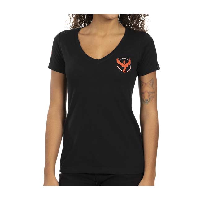 Pokémon GO Team Valor Fitted V-Neck T-Shirt - Women | Pokémon Center ...