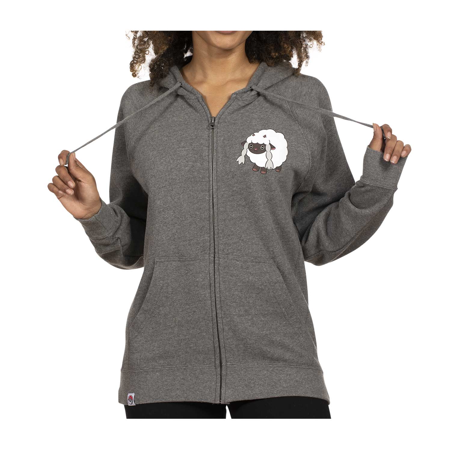 Wooloo Gray Fitted Zip-Up Hoodie - Adult | Pokémon Center Official Site