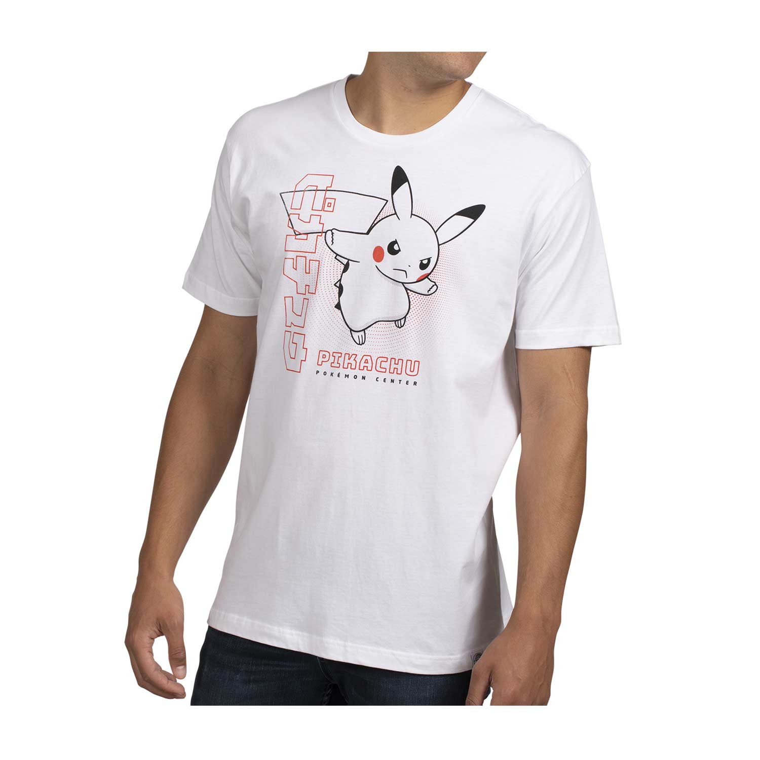 Pikachu Red & White Relaxed Fit Crew Neck T-Shirt - Adult | Pokémon ...