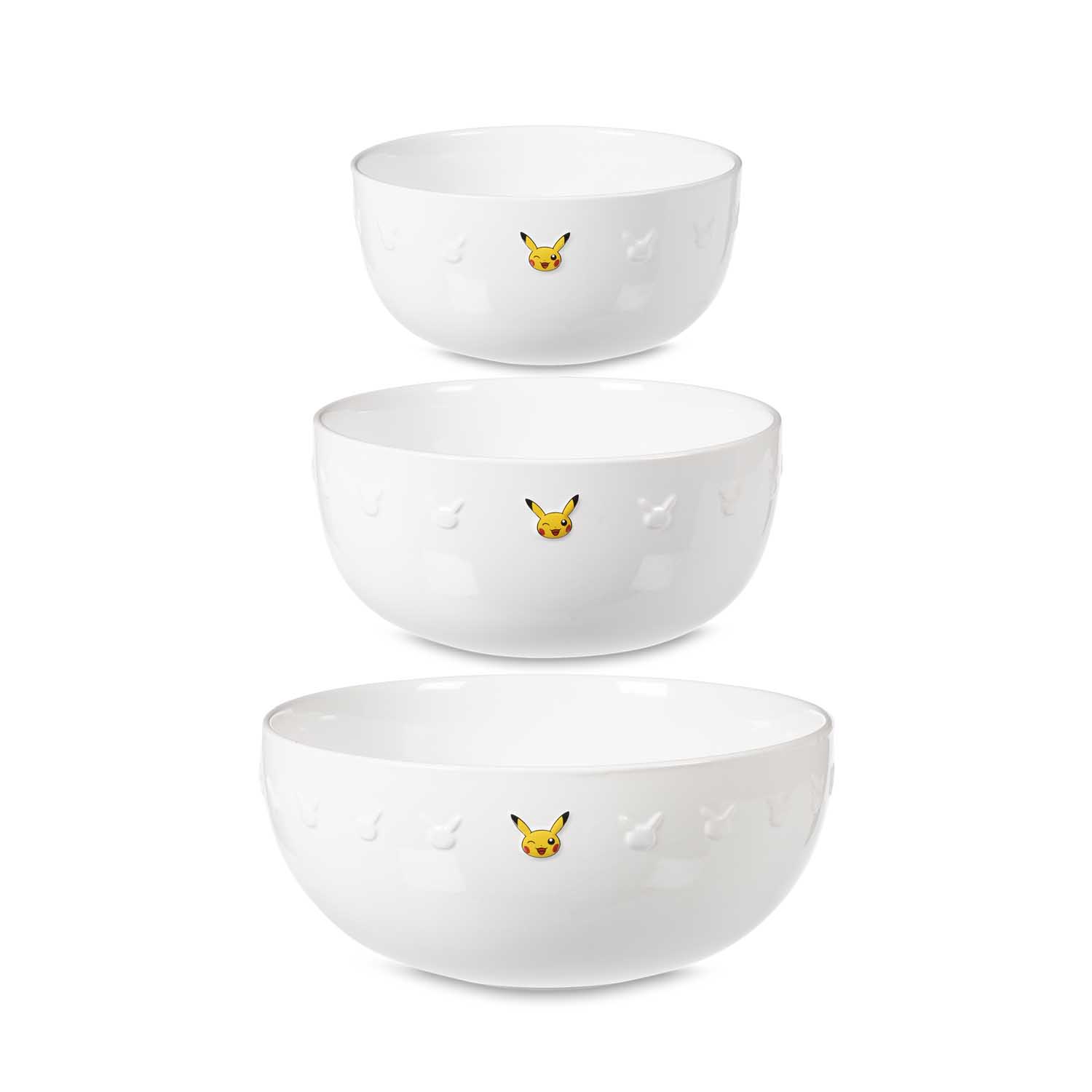 Pikachu Kitchen Stoneware Mixing Bowls (3-Piece) | Pokémon Center ...