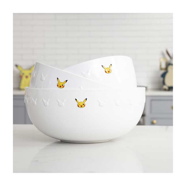 Pikachu Kitchen Stoneware Mixing Bowls (3-Piece) | Pokémon Center ...