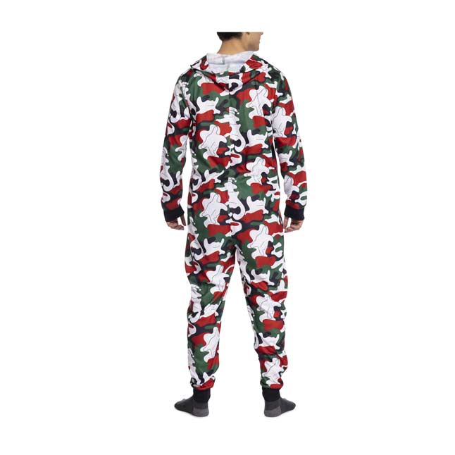 Ditto Holiday Camo Hooded One-Piece Pajamas - Men | Pokémon Center ...
