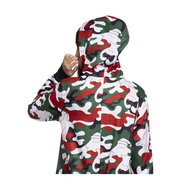 Ditto Holiday Camo Hooded One-Piece Pajamas - Women | Pokémon Center ...