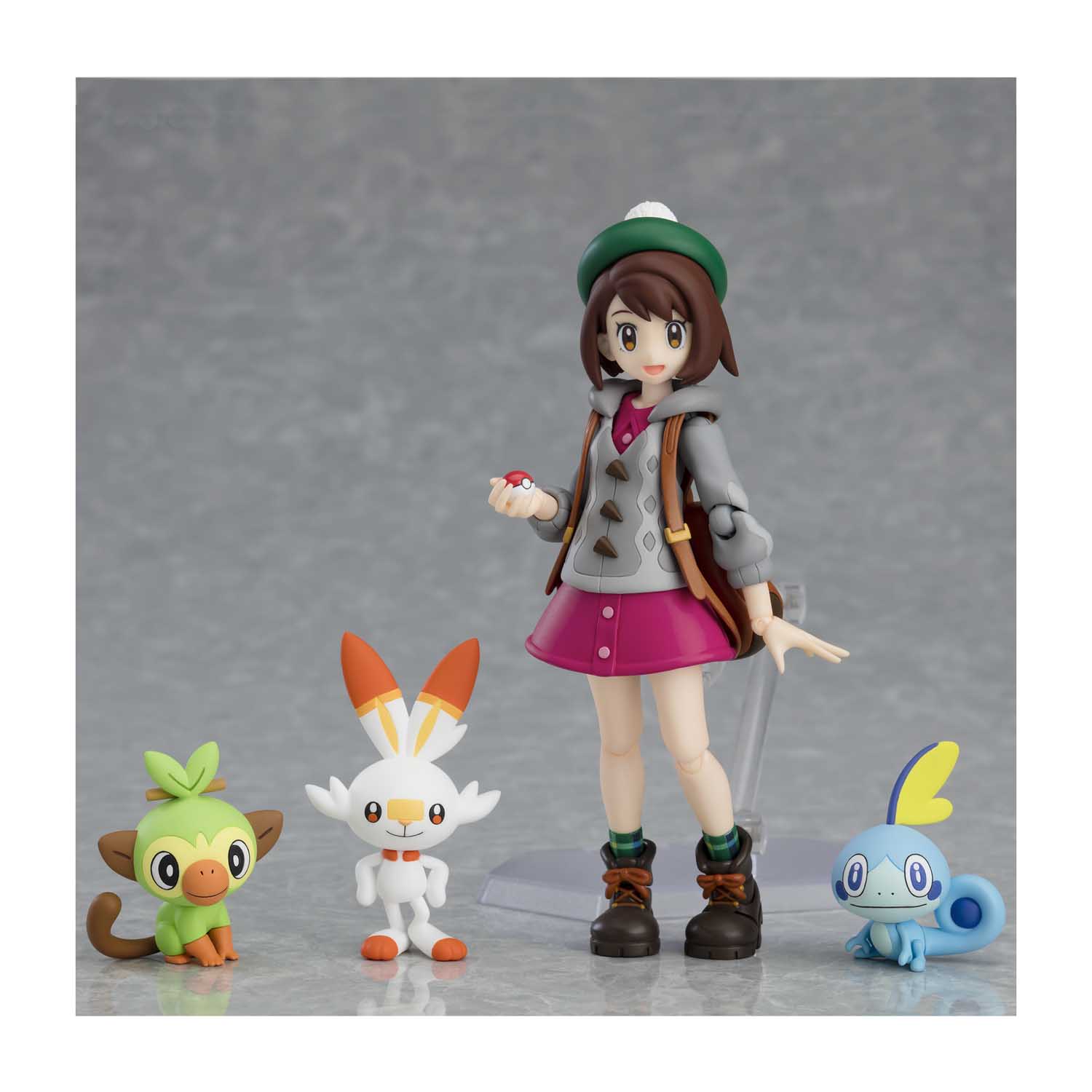 figma Gloria Action Figure with Grookey, Scorbunny & Sobble | Pokémon ...