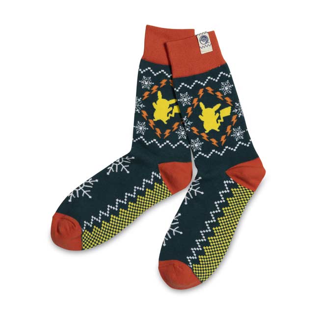 Pikachu Festive Winter Socks (One Size-Adult) | Pokémon Center UK ...