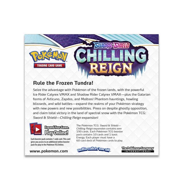Pokémon TCG: Sword & Shield-Chilling Reign Booster Display Box (36 ...