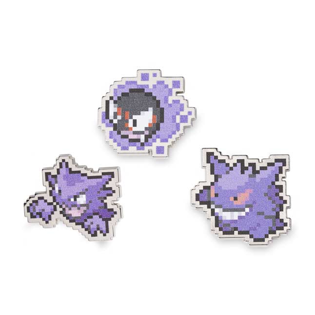 Gastly, Haunter & Gengar Pokémon Pixel Pins (3-Pack) | Pokémon Center ...