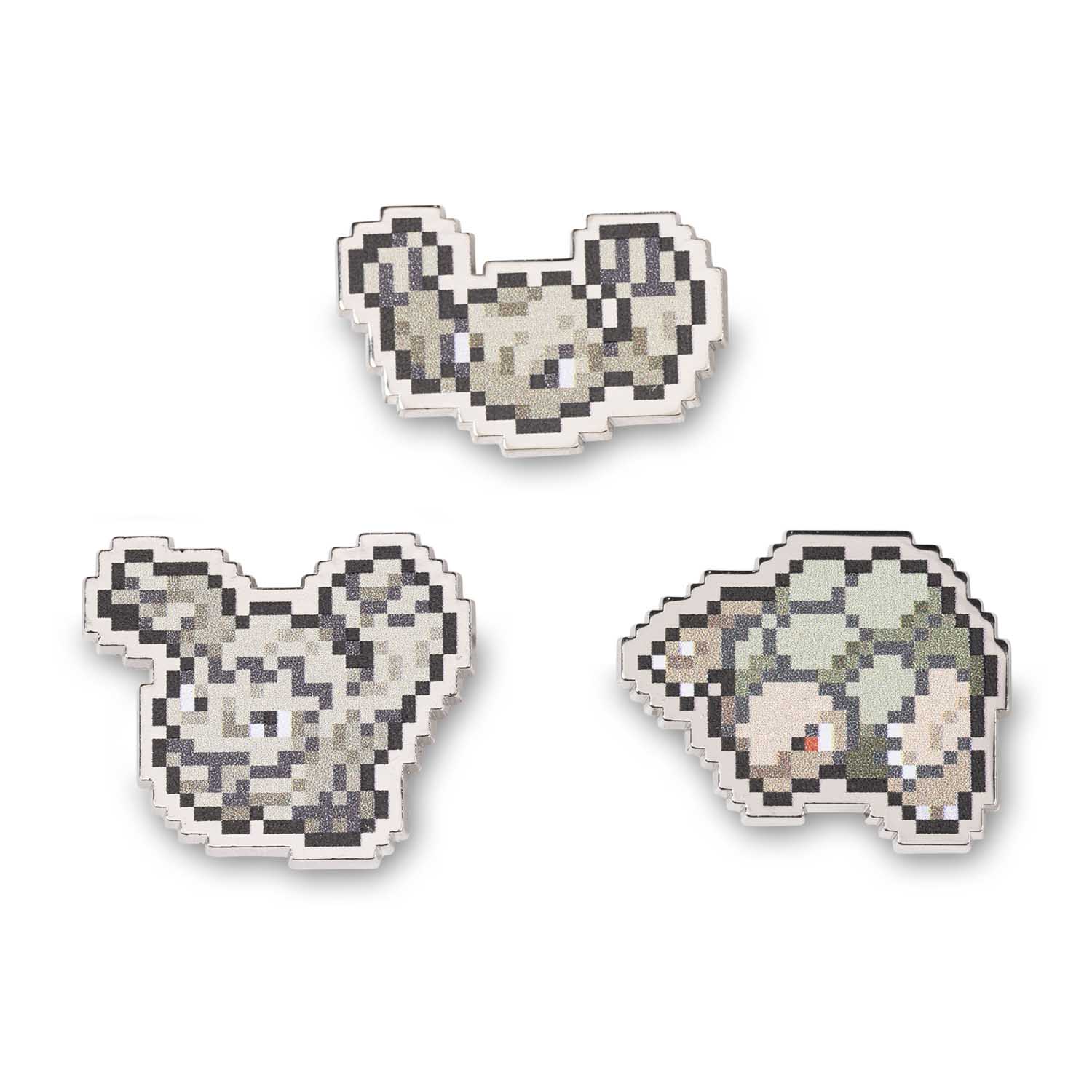 Geodude, Graveler & Golem Pokémon Pixel Pins (3-Pack) | Pokémon Center ...