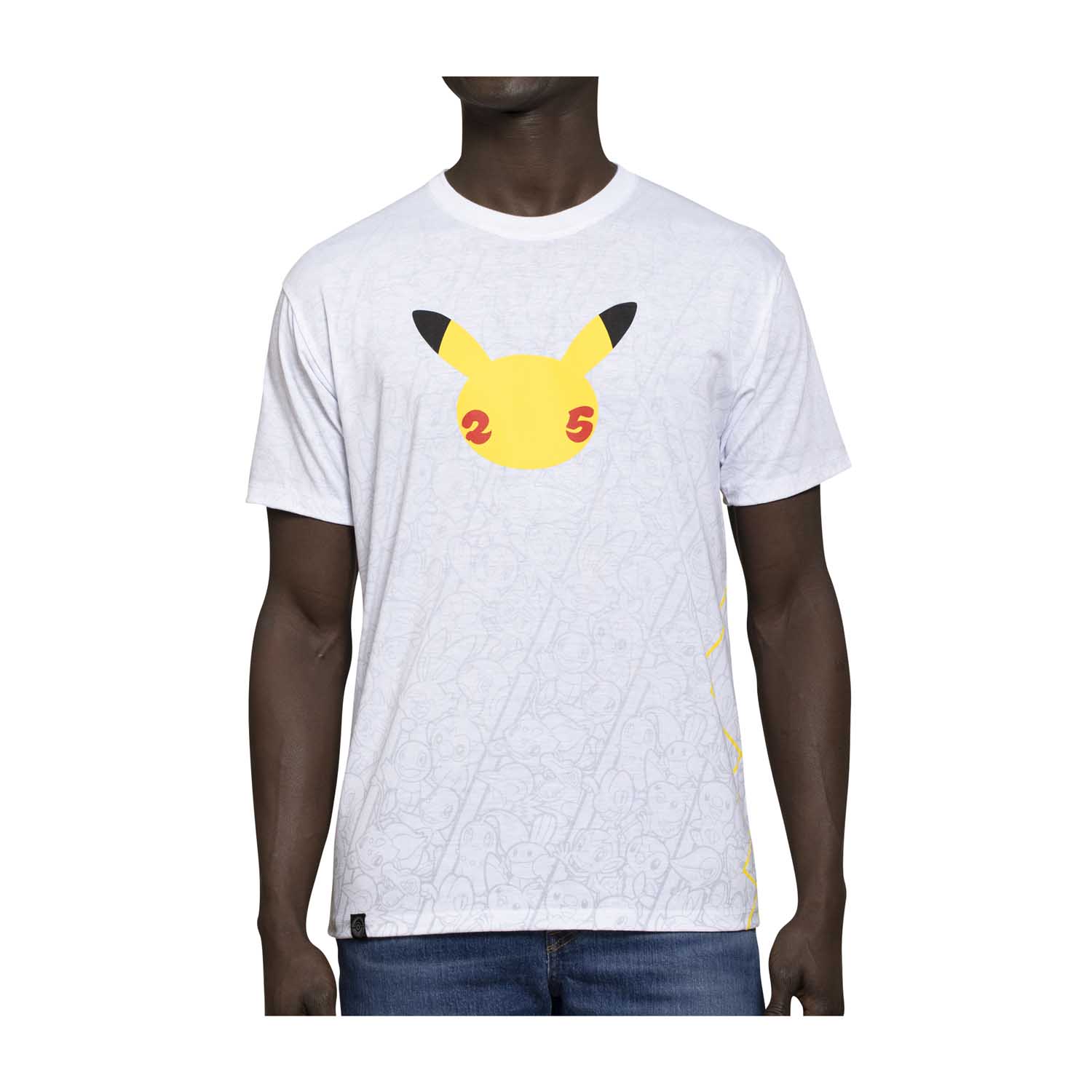 Pokémon Celebration White Allover-Print T-Shirt - Adult | Pokémon ...