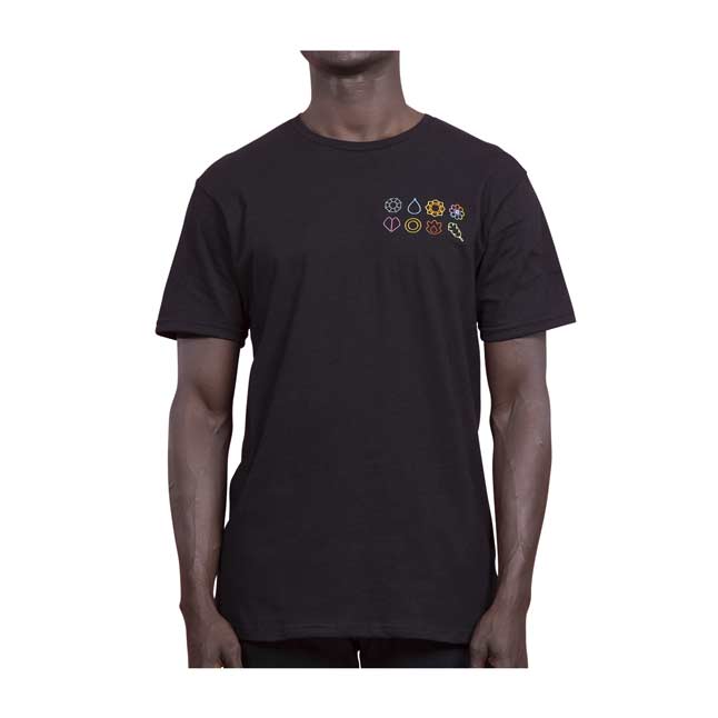 Kanto Gym Badge Black Relaxed Fit Crew Neck T-Shirt - Adult | Pokémon ...