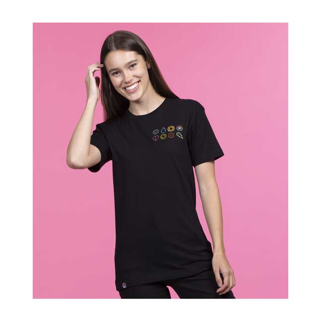 Kanto Gym Badge Black Relaxed Fit Crew Neck T-Shirt - Adult | Pokémon ...