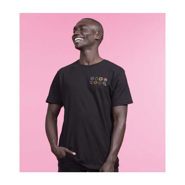 Kanto Gym Badge Black Relaxed Fit Crew Neck T-Shirt - Adult | Pokémon ...