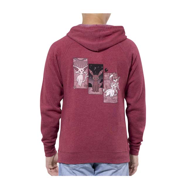Pokémon Stories: Espeon, Umbreon & Sylveon Maroon Fitted Pullover ...