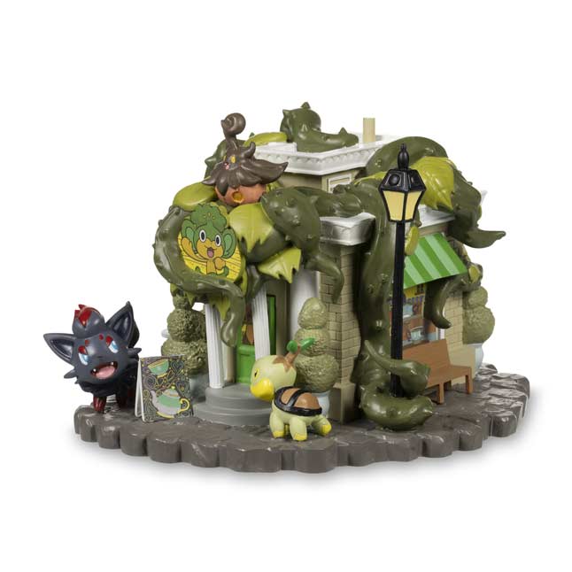 Haunted Pokémon Village: Pansage Creeping Vines Tea Shop Figure ...