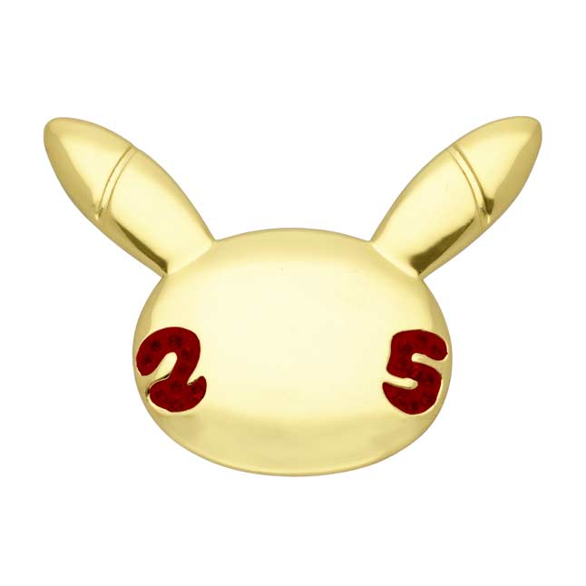 Pokémon: 25th Celebration 18k Gold-Plated Sterling Silver Brooch ...