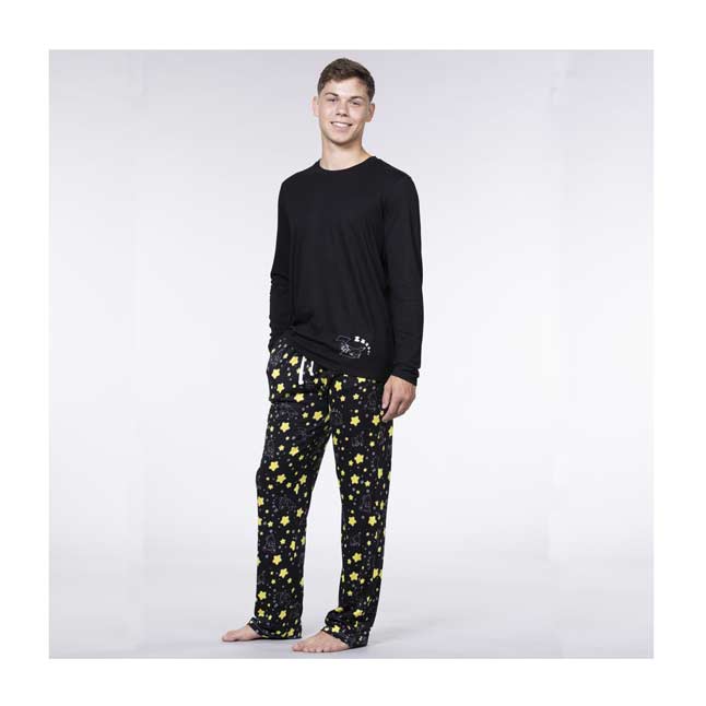 Pikachu & Teddiursa Black & Yellow Lounge Pants - Men | Pokémon Center ...