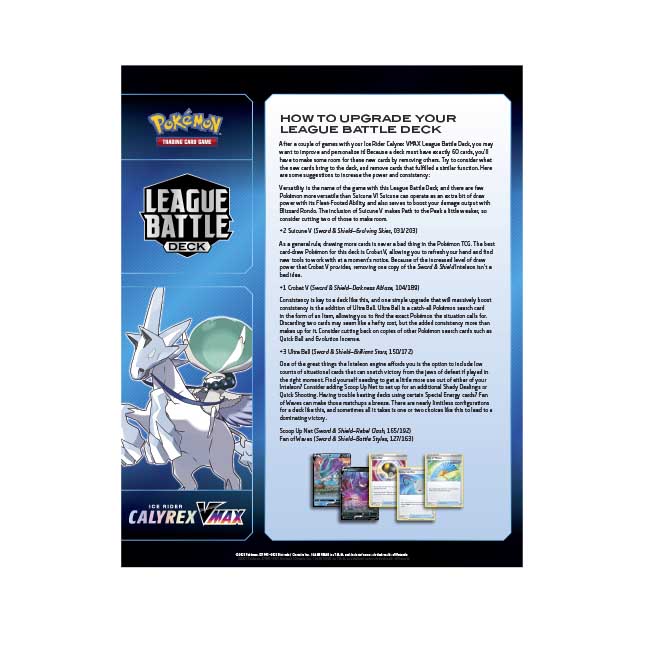 Pokémon TCG: Ice Rider Calyrex VMAX League Battle Deck | Pokémon Center ...