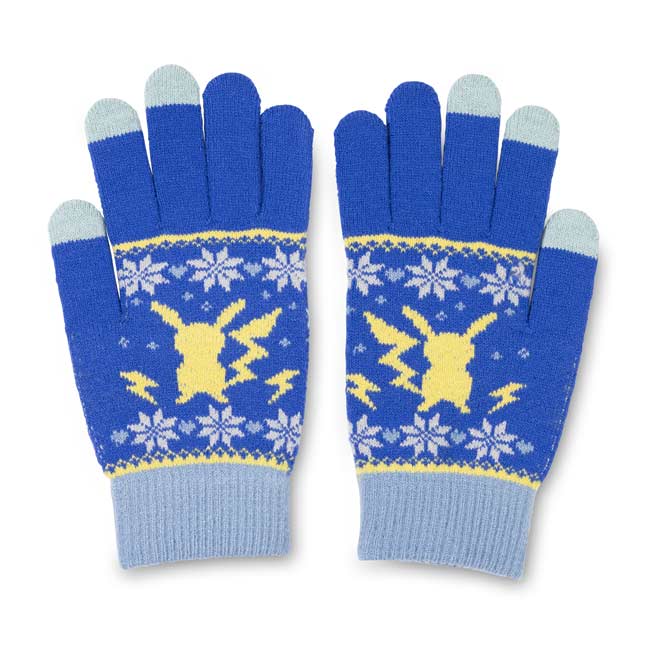Pikachu Festive Winter Blue Touch Screen Gloves (One Size-Adult ...