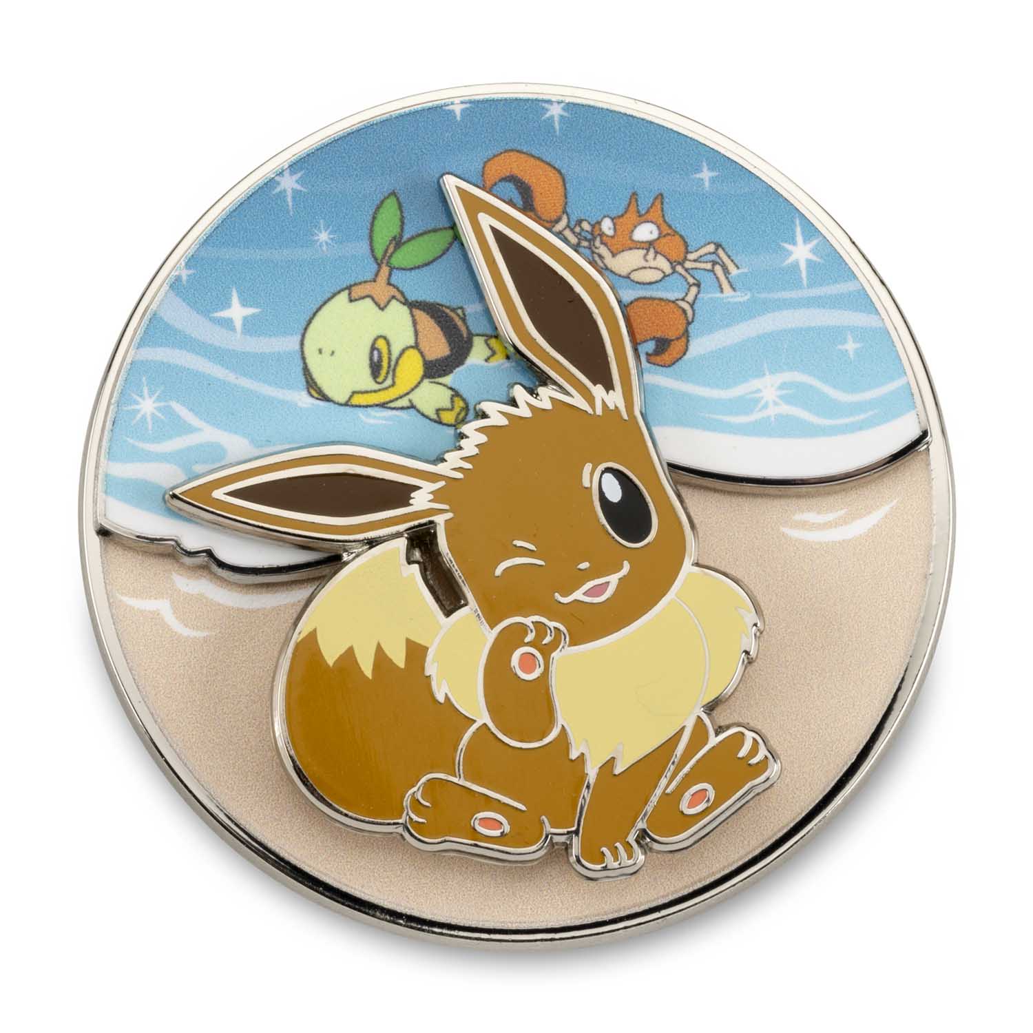 Eevee Beach Day Pokémon Spinning Scenes Pin | Pokémon Center UK ...