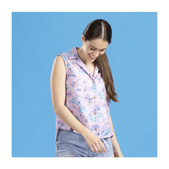 Pokémon Tropical Sunny Seas Purple Sleeveless Tropical Shirt - Women ...