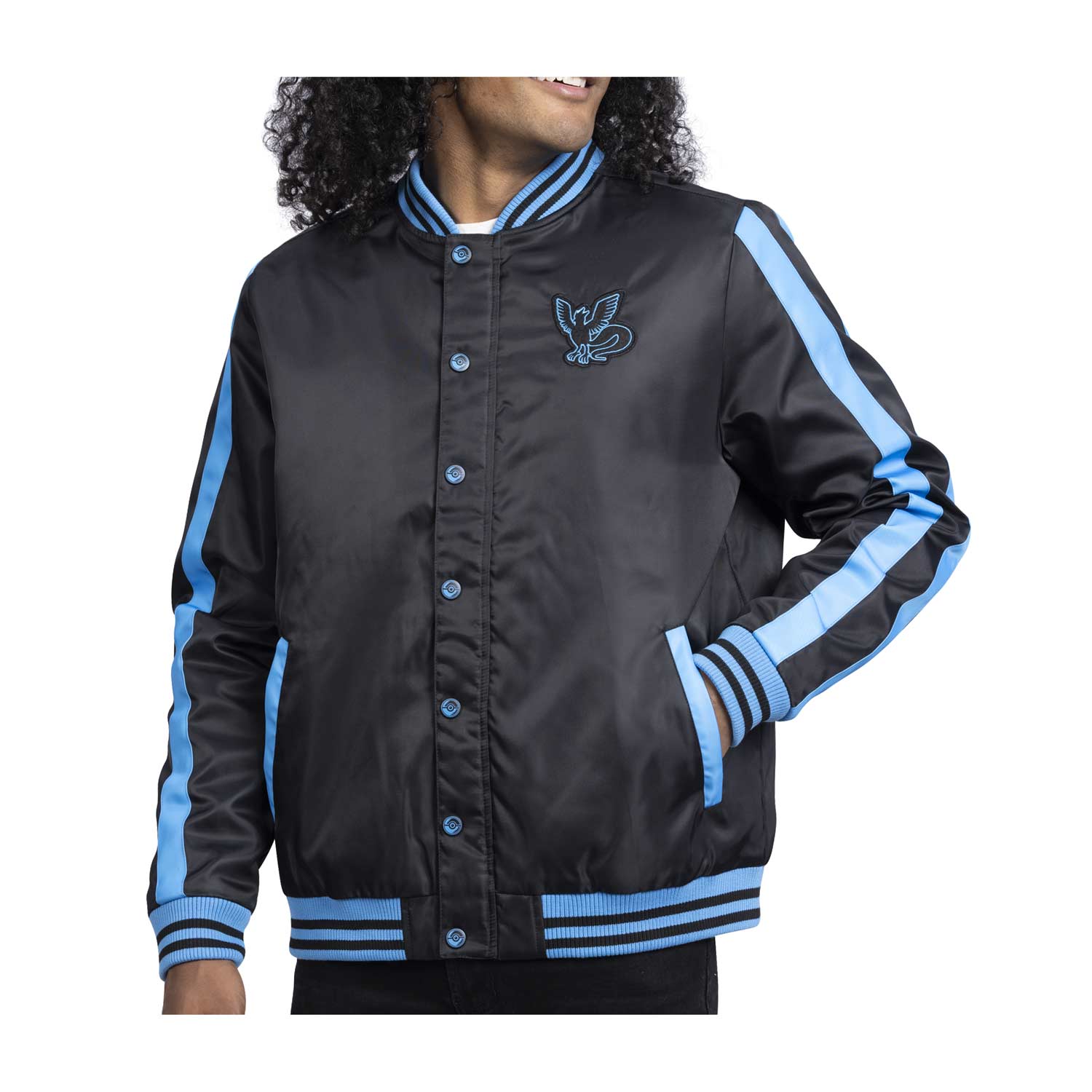 Articuno Pokémon Jackets Black Insulated Snap-Down Jacket - Adult ...