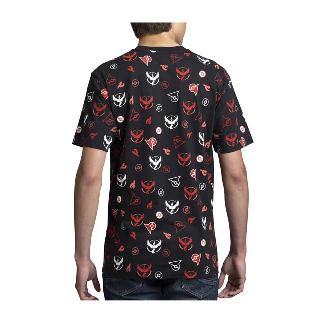 Team Valor Pokémon GO Teams Allover-Print Relaxed Fit Crew Neck T-Shirt ...
