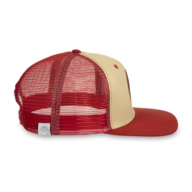 Meowth Red Flat-Bill Hat (One Size-Adult) | Pokémon Center Official Site