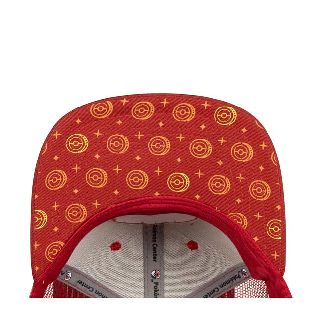 Meowth Red Flat-Bill Hat (One Size-Adult) | Pokémon Center Official Site