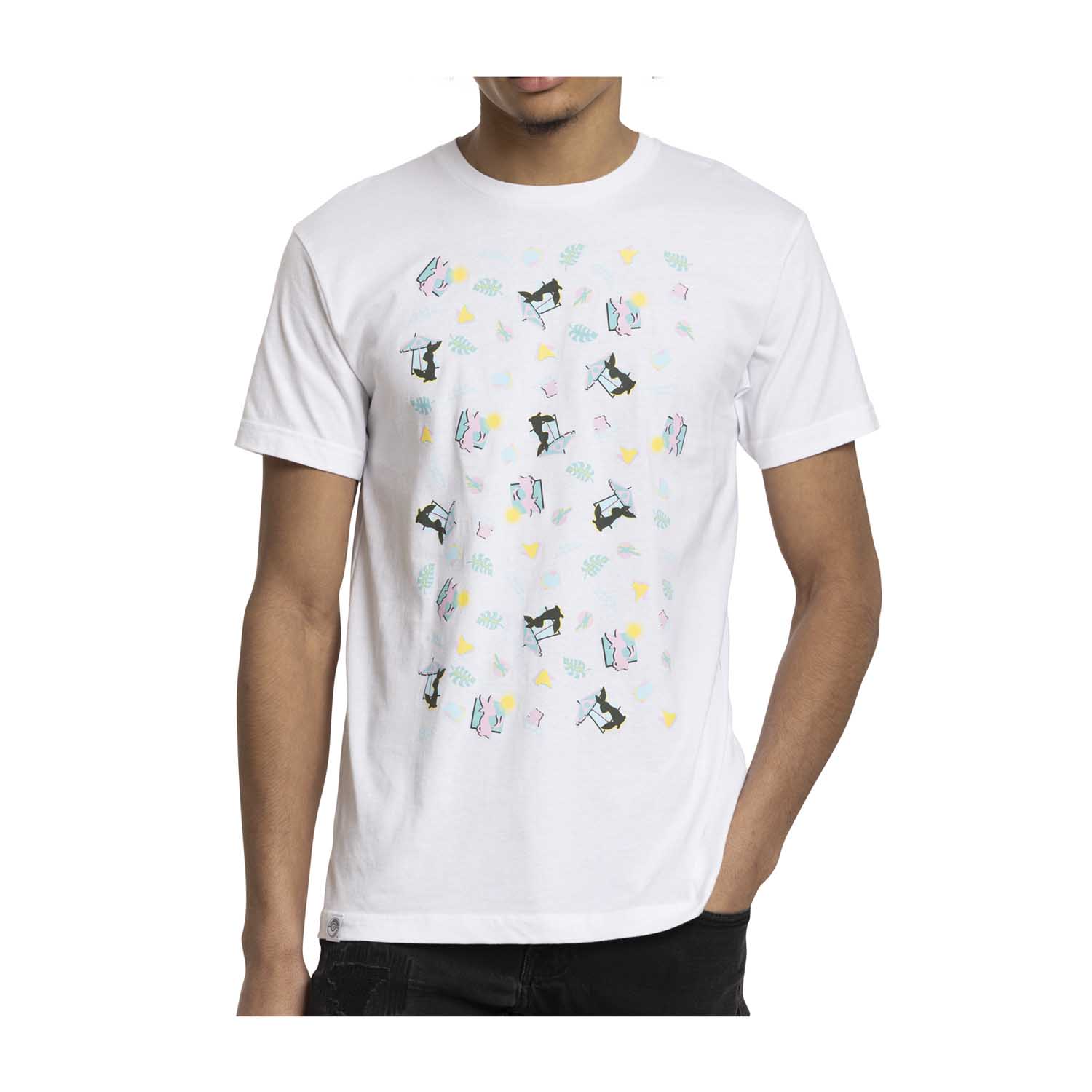 Espeon & Umbreon Summer Fun White Relaxed Fit Crew Neck T-Shirt - Adult ...