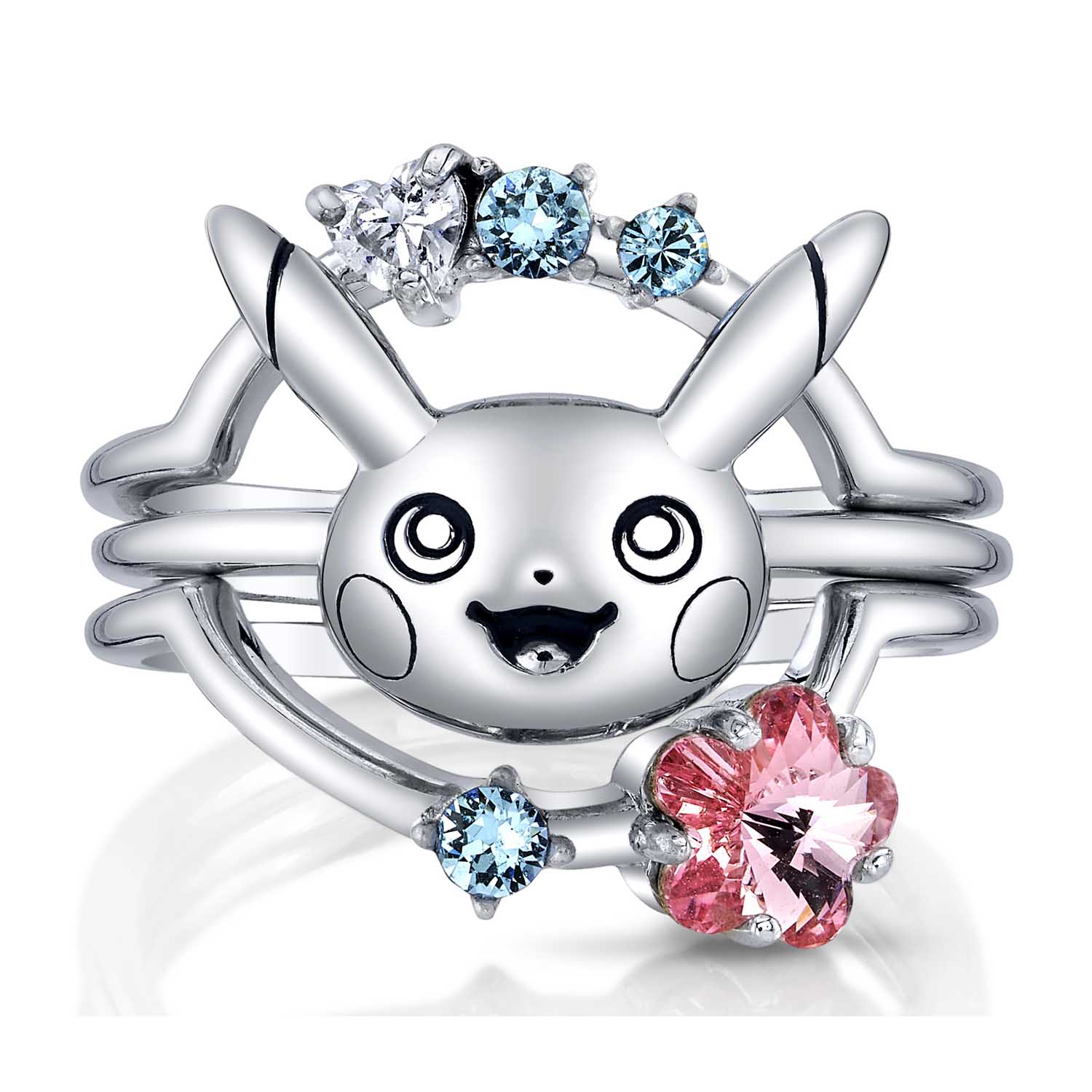 Pokémon Center × RockLove: Pikachu Sterling Silver Stacking Rings (Set ...