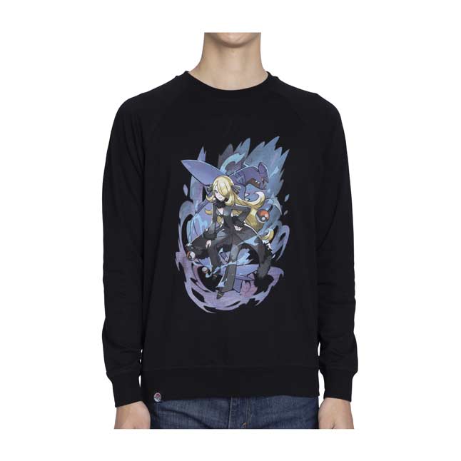 Cynthia Pokémon Trainers Black French Terry Crew Neck Sweatshirt ...