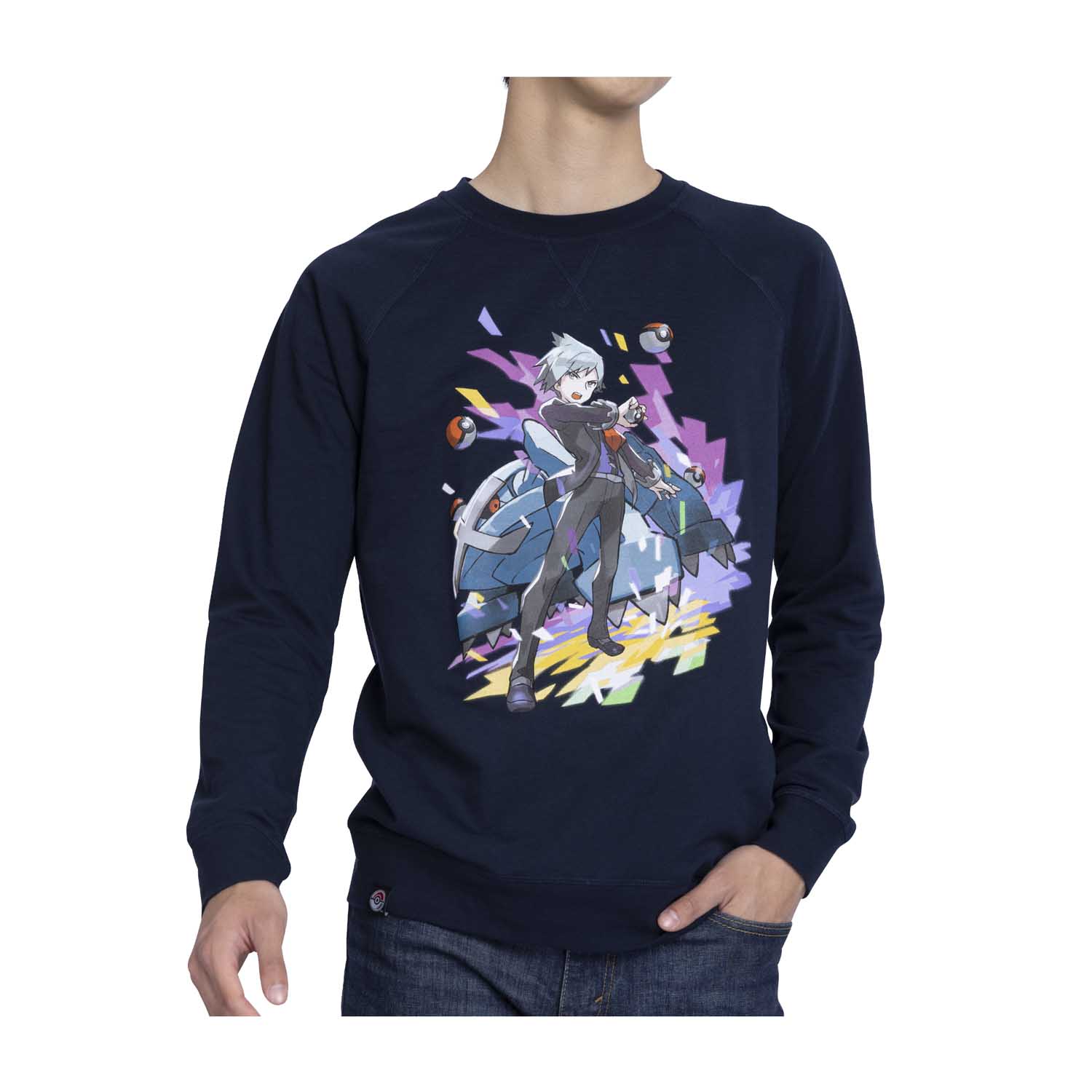 Steven Stone Pokémon Trainers Midnight Navy French Terry Crew Neck ...