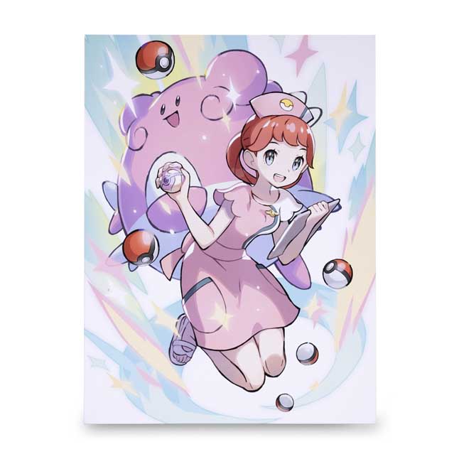 Pokémon Trainers: Pokémon Center Lady Canvas Wall Art | Pokémon Center ...