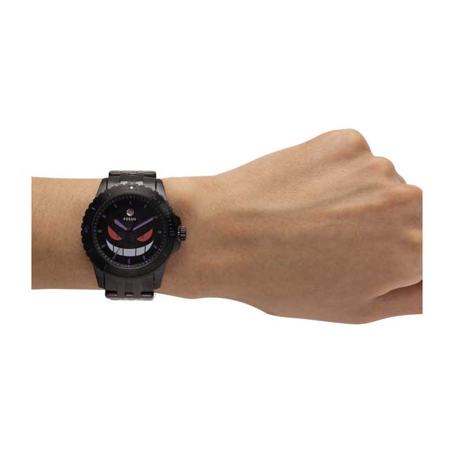 Pokémon Center × Fossil: Gengar Black Stainless Steel Watch Box Set ...