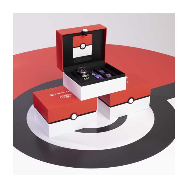 Pokémon Center × Fossil: Gengar Black Stainless Steel Watch Box Set ...