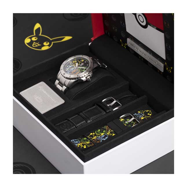 Pokémon Center × Fossil: Kanto First Partners Stainless Steel Watch Box ...