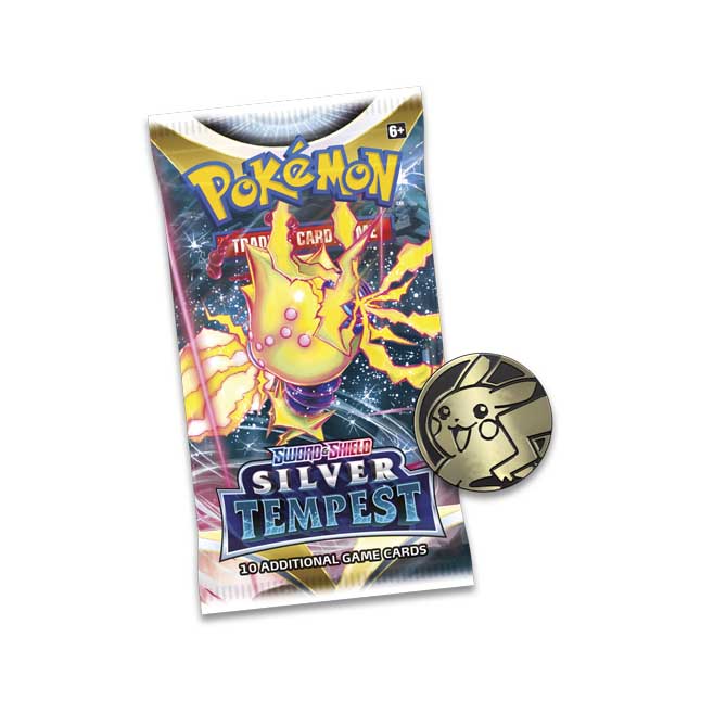 Pokémon TCG: Sword & Shield—Silver Tempest 3 Booster Packs, Coin ...