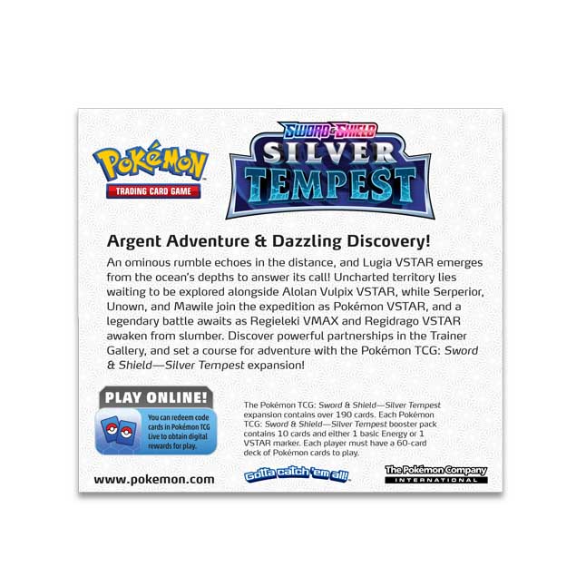 Pokémon TCG: Sword & Shield-Silver Tempest Booster Display Box (36 ...