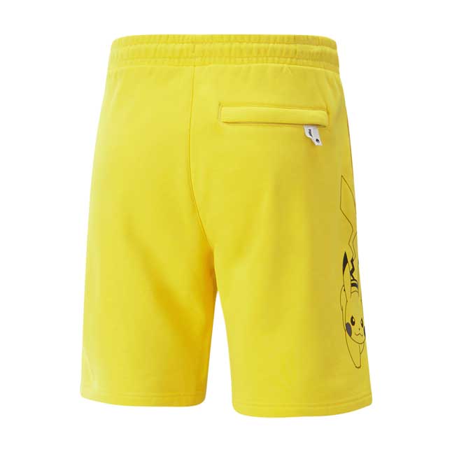 PUMA × Pokémon: Pikachu Yellow French Terry Shorts - Adult | Pokémon ...