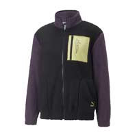 PUMA × Pokémon: Pikachu Puma Black & Purple Faux Shearling Jacket ...