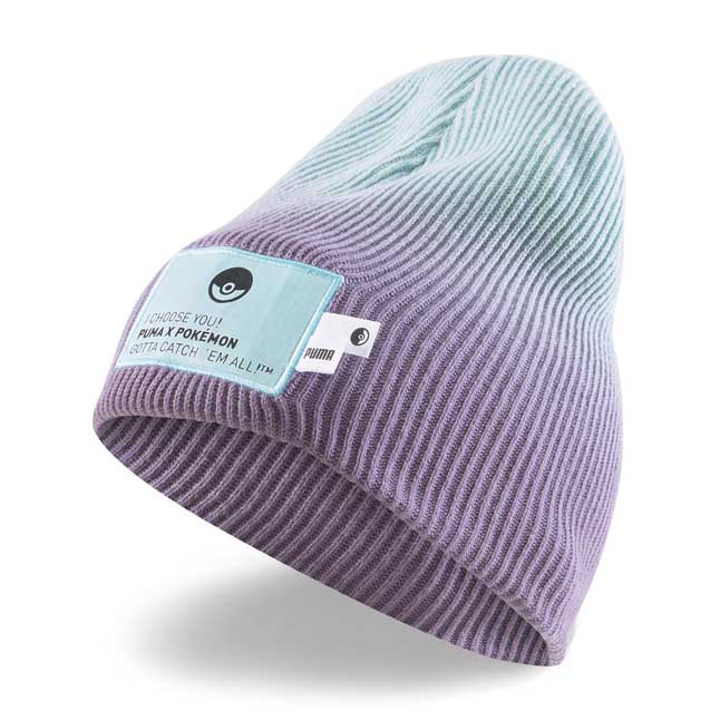PUMA × Pokémon: Poké Ball Purple Charcoal & Light Aqua Beanie (One Size ...