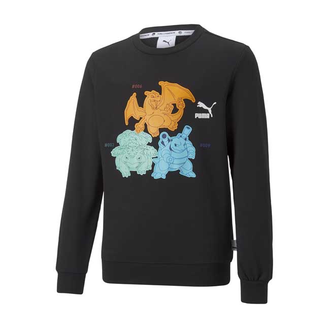 PUMA × Pokémon: Venusaur, Charizard & Blastoise Puma Black French Terry ...